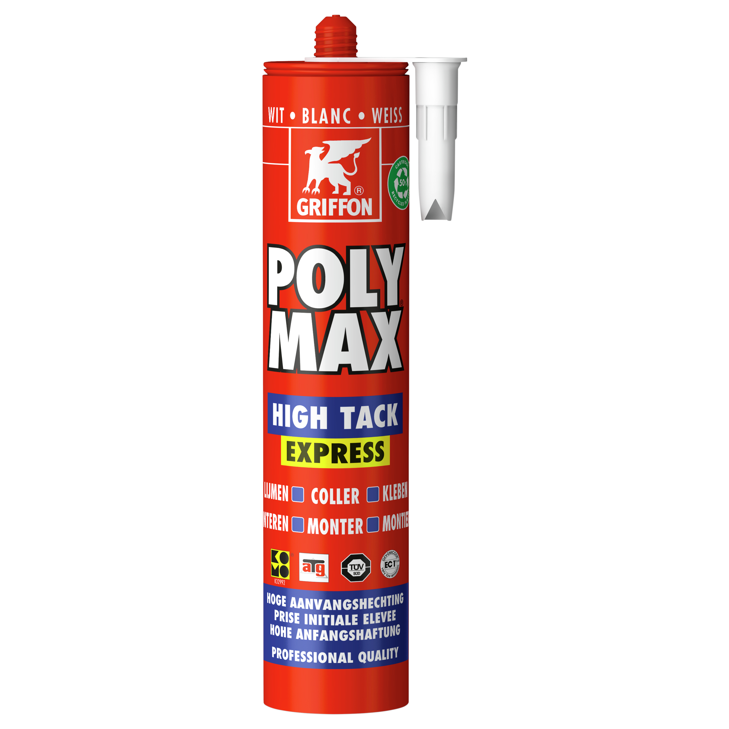 Griffon Poly Max High Tack Express Wit Koker 425 gram - Dutchvilt.nl